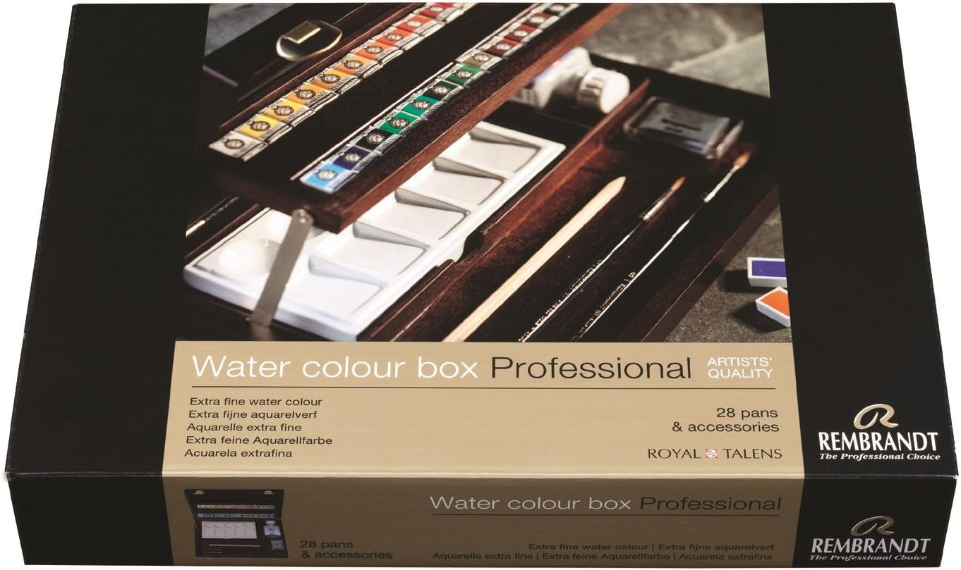 REMBRANDT ARTISTS’ PROFESSIONAL PAINTING SET BOX – 1/2 PAN WATERCOLOUR ...