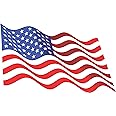 Amazon.com: StickerTalk Waving USA Flag Vinyl Sticker, 8 inches by 5 ...
