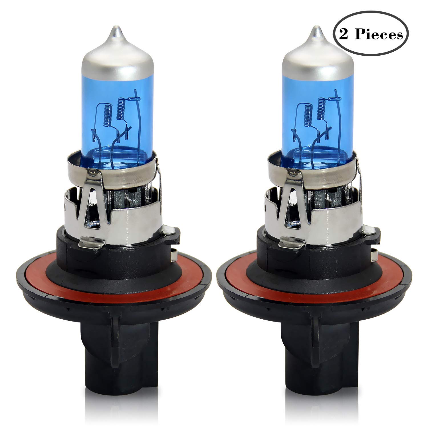 Winpower H13/ 9008/ P26.4t Halogen Headlight Bulbs 100W/90W 5000k Warm White High/Low Beam Lamp ...
