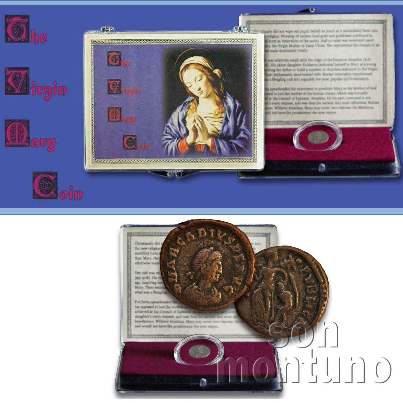 VIRGIN MARY COIN IN CLEAR BOX With Certificate Of Authenticity ...