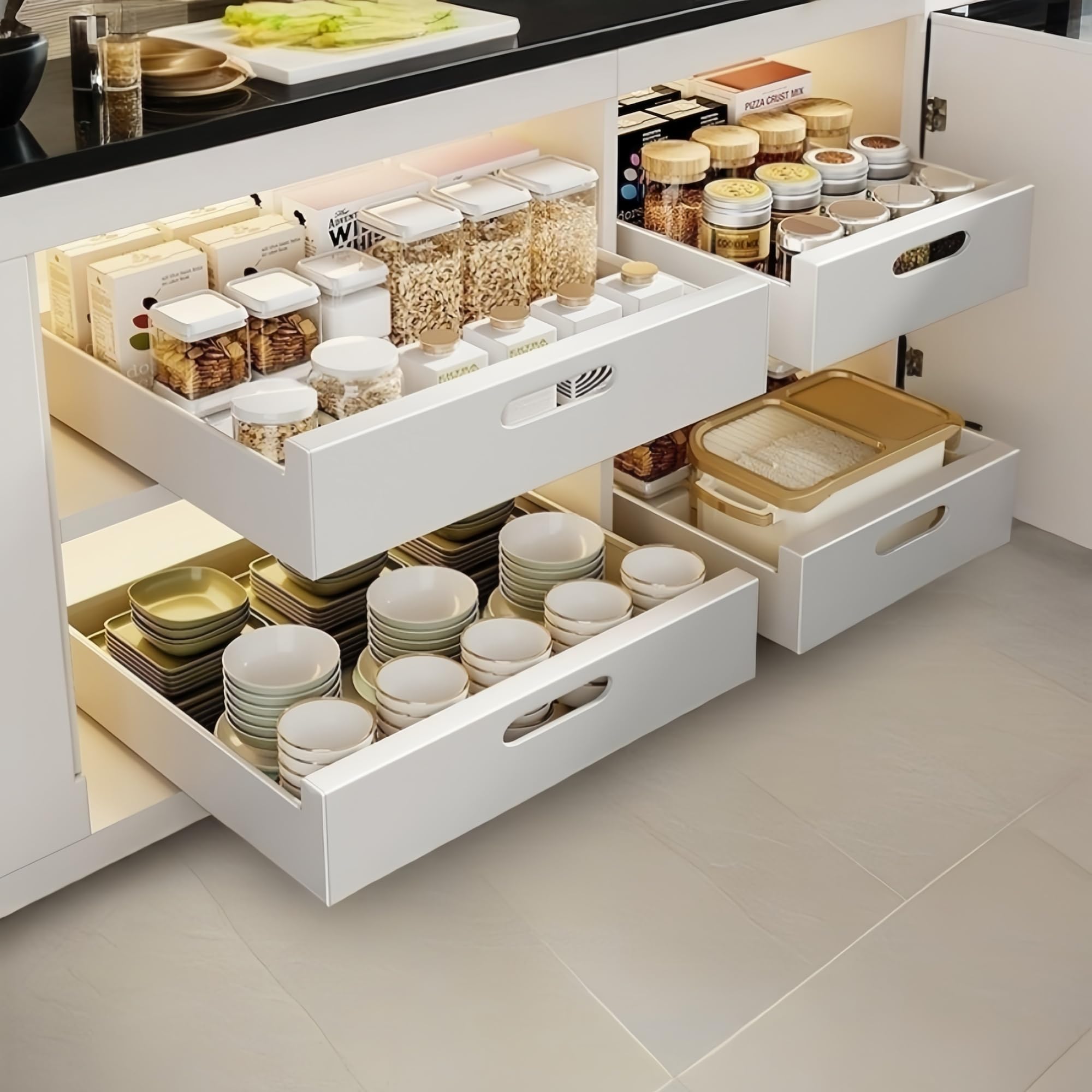 Cabinet drawers slide out?Pull out Cabinet Organizer, 17"Deep, kitchen ...