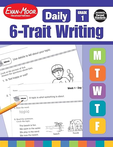Evan-Moor Daily 6-Trait Writing, Grade 1, Homeschool and Classroom ...