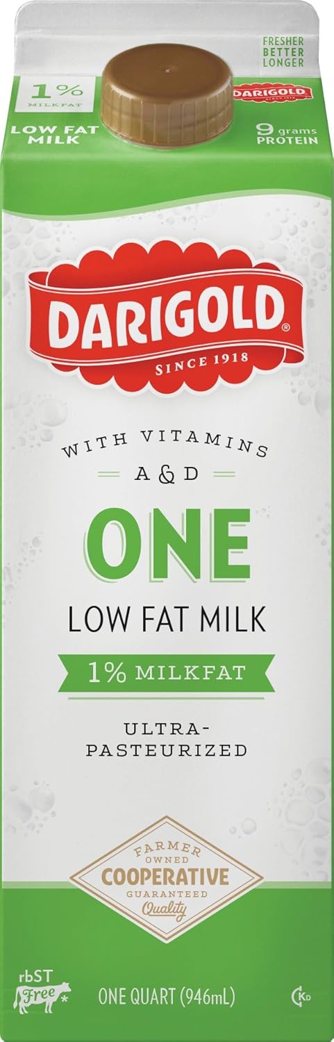 Darigold, 1% Low Fat Milk, Ultra Pasteurized, Quart, 32 oz: Amazon.com ...