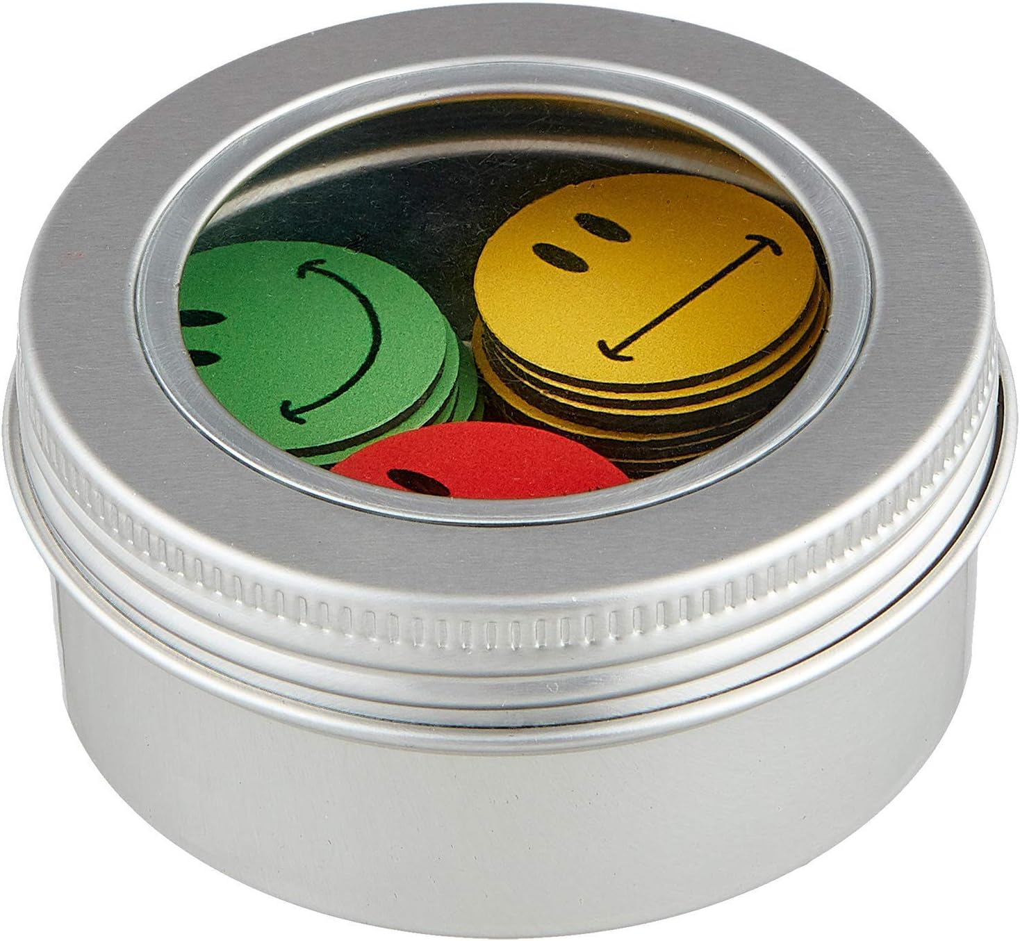 60 Colourful Smiley Magnets with Magnetic Box (20 Green Smileys, 20 ...