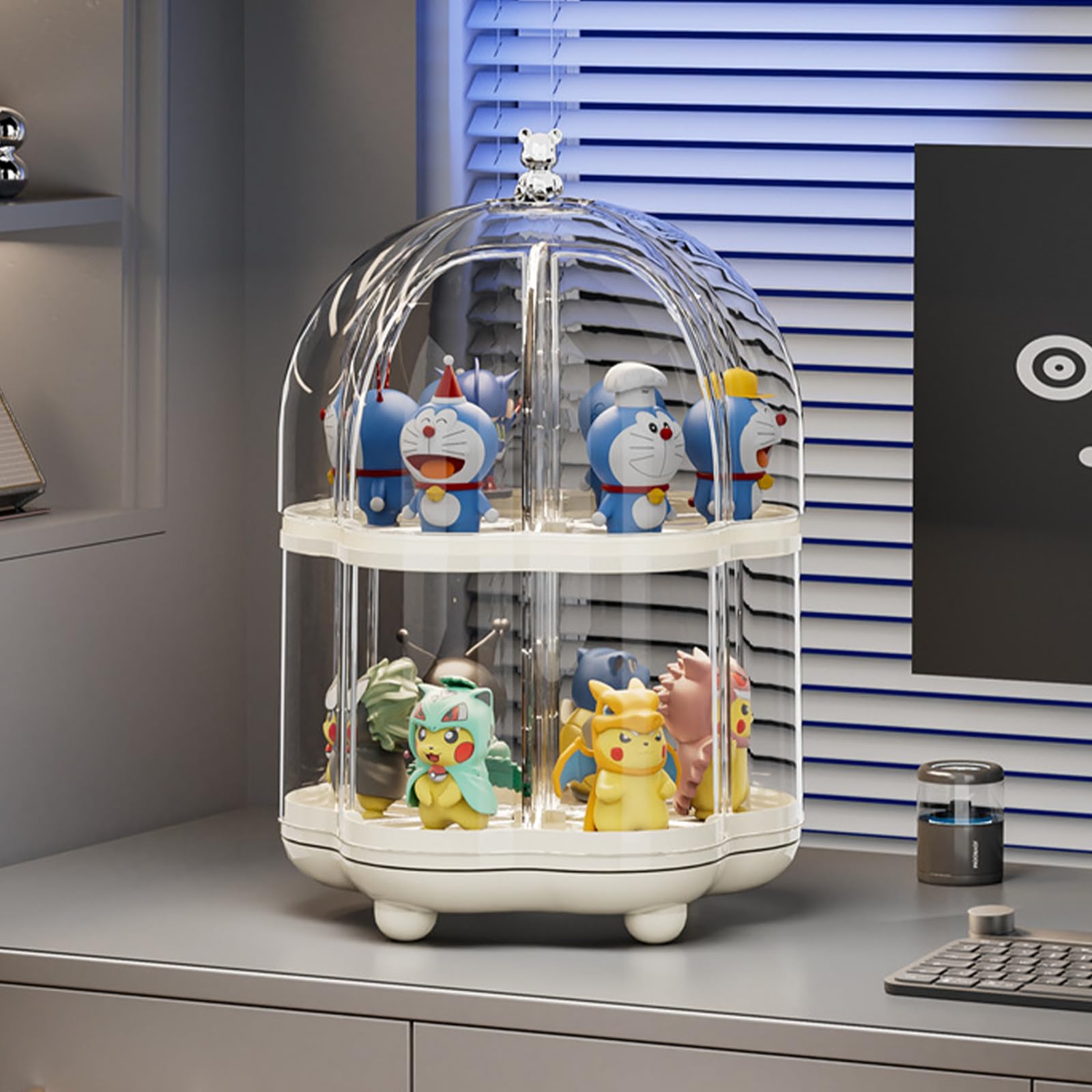 Figures Display Case Rotatable Clear Acrylic Display Case for ...