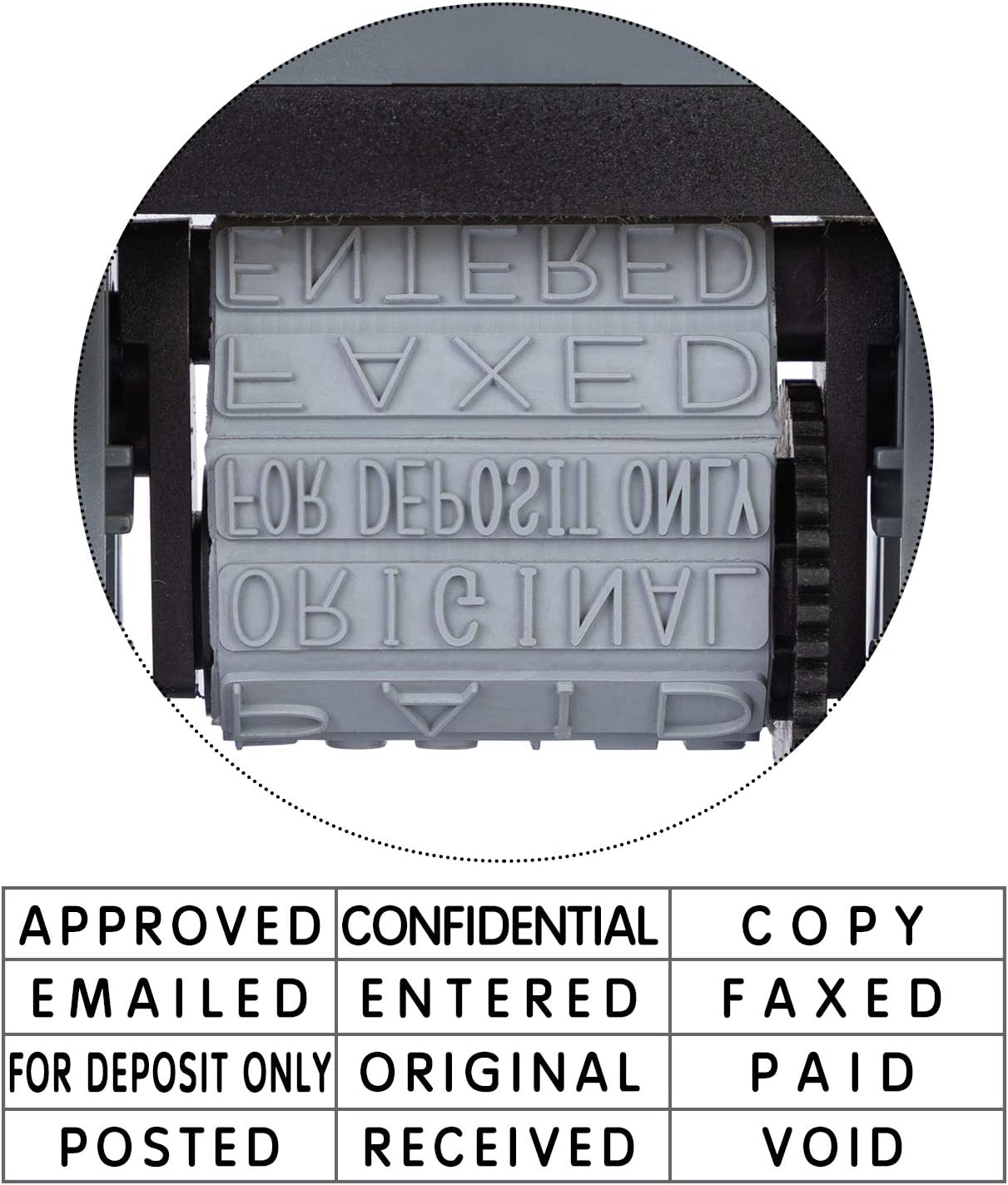 AmazonBasics Self-Inking Message Multi-Word Band Stamp – BigaMart