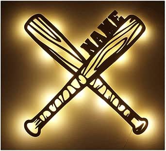 Baseball Themed Gifts I Unique Decor LED lamp Night Light Personalized ...