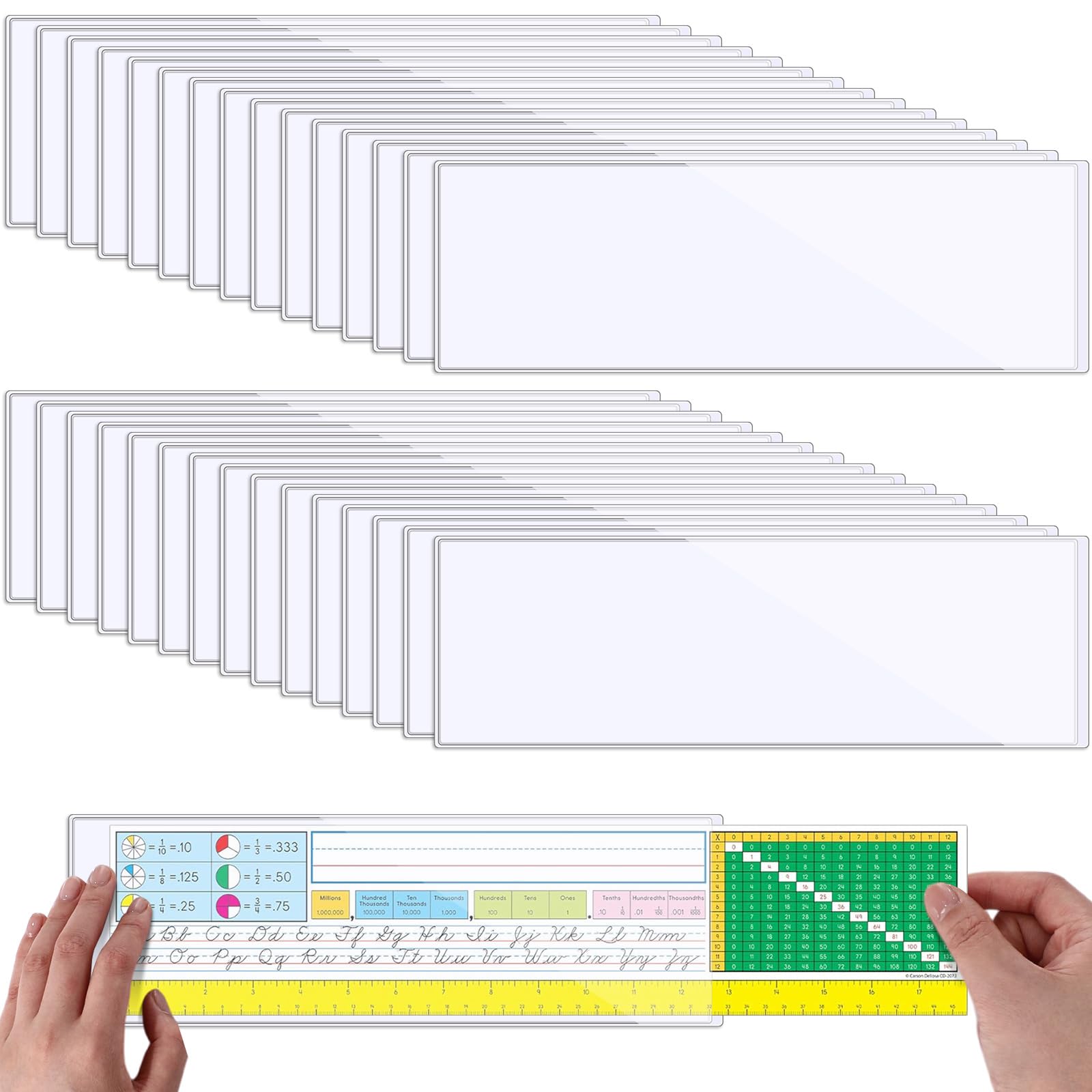 Chinco 50 Pack Clear Adhesive Pockets, Labels for Storage Bins, Plastic ...
