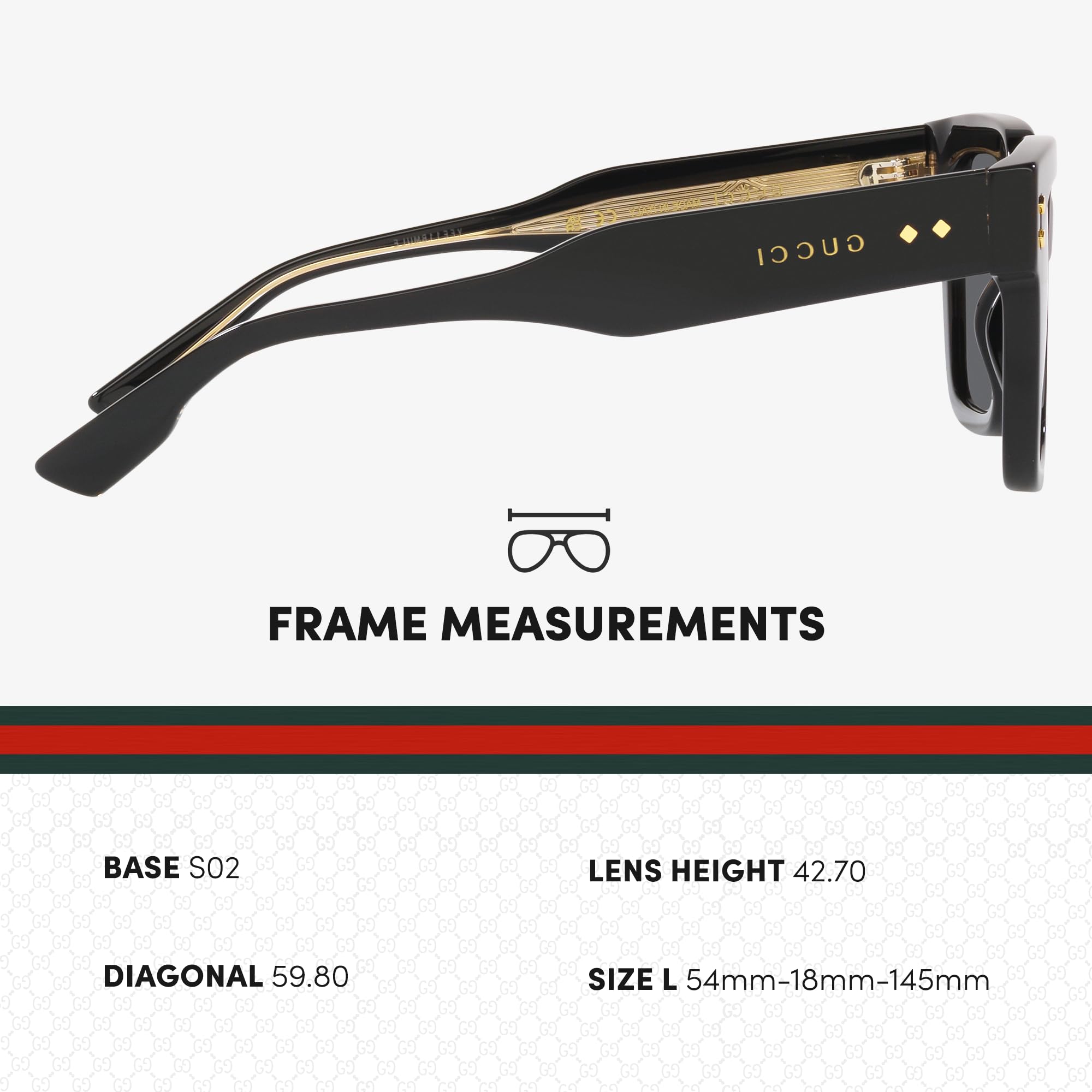 Mua Gucci GG1084S Lettering Logo Squared Shape Sunglasses with Luxury ...