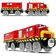 Amazon.com: Train Toys Battery Operated Locomotive Train for Wooden ...
