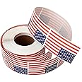 Amazon.com : American Flag Stickers Flag Labels, USA Flags Stickers Labels - 1.25" X 2.125" 500 ...