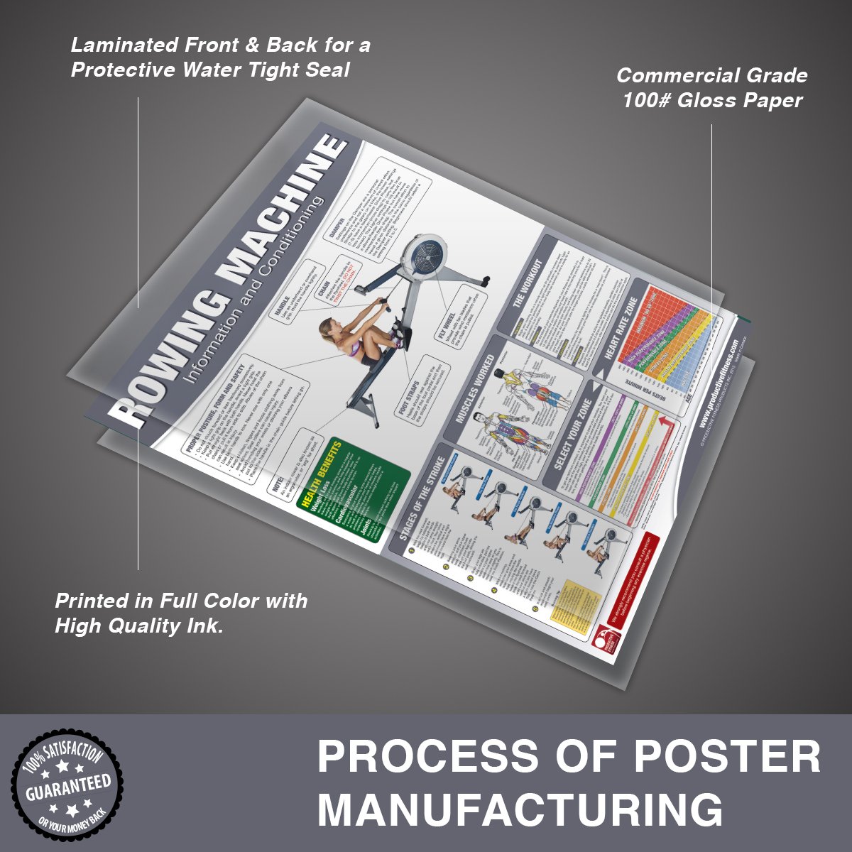 Mua Rowing Machine Poster/Chart: How to use a rower - How to use an Erg ...