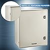 VEVOR Fiberglass Enclosure 19.7 x 15.7 x7.9 Electrical Enclosure Box ...