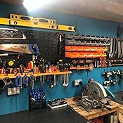 VonHaus Garage Wall Tool Rack Pegboard + Shelf Tool Organiser/Holder ...