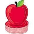 Amazon.com: 50PCS Back to School Party Paper Plates Red Apple Paper ...