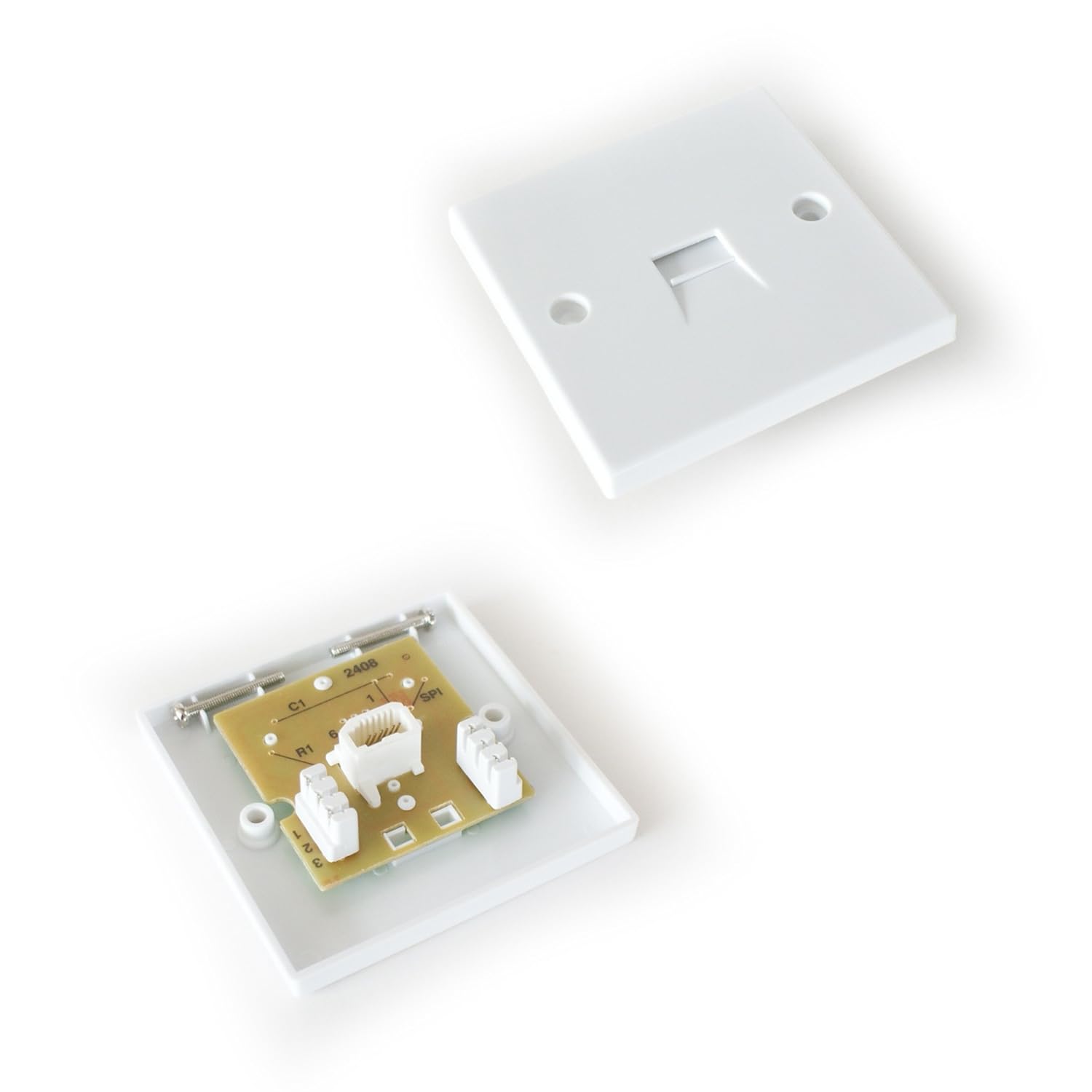 BT EXTENSION SINGLE TELEPHONE SOCKET - IDC TERMINALS - WALL OUTLET FACE ...