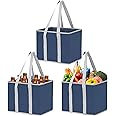Amazon.com: VENO 3 Pack Reusable Grocery Bags, Shopping Bags for groceries, Utility Tote with ...