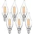 Panledo LED Filament Candelabra Bulb 6W Dimmable, 60W Equivalent ...