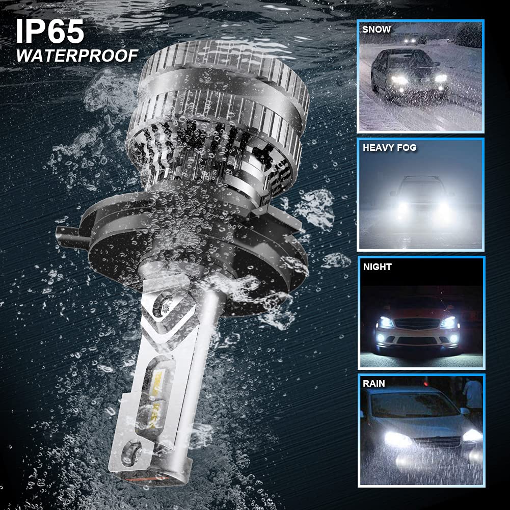 Mua NATGIC H4 LED Headlight Bulbs with 2Pcs T10 LED Bulbs, 300% ...