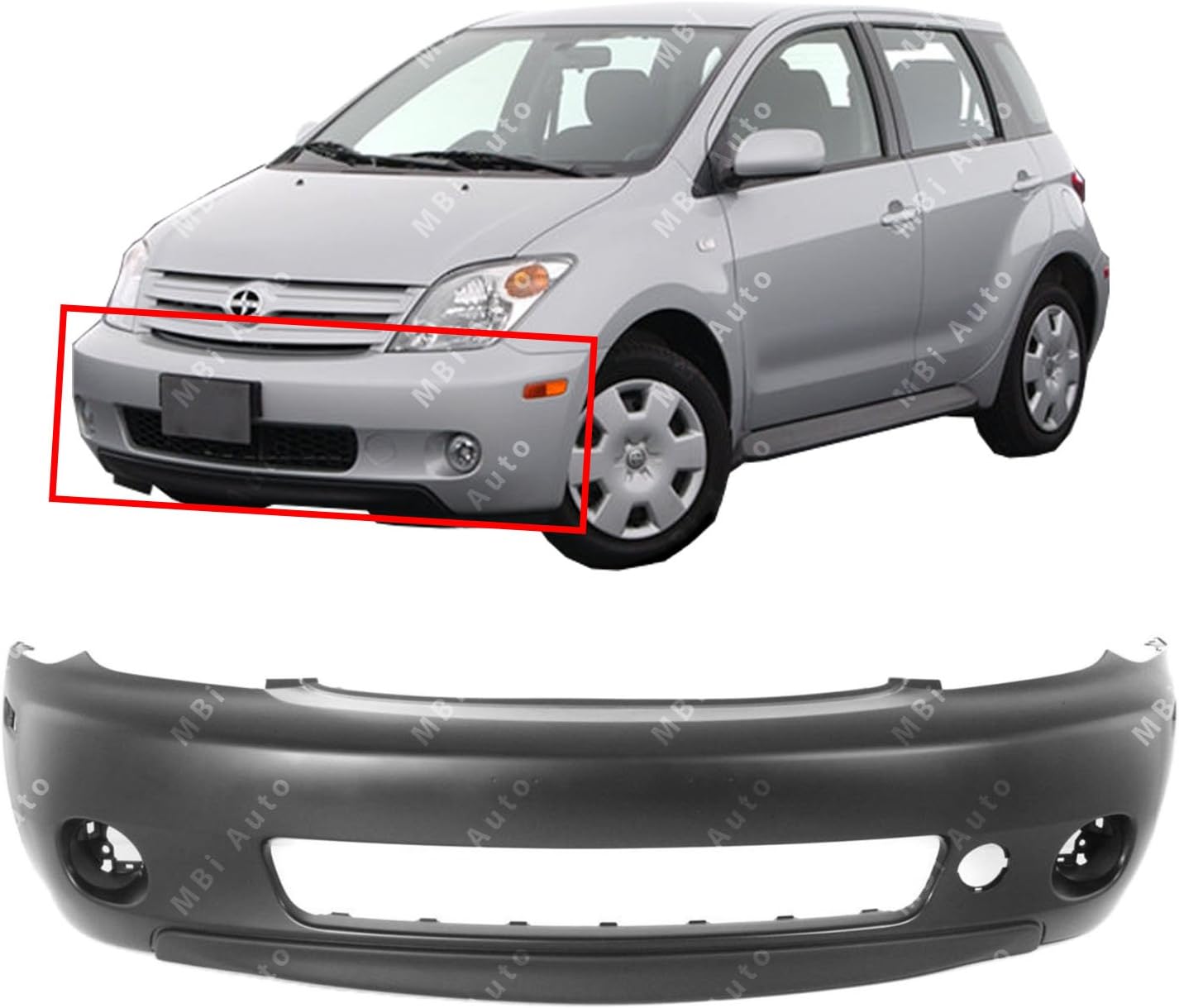 SC1000101 MBI AUTO Primered Front Bumper Cover Fascia Replacement for ...