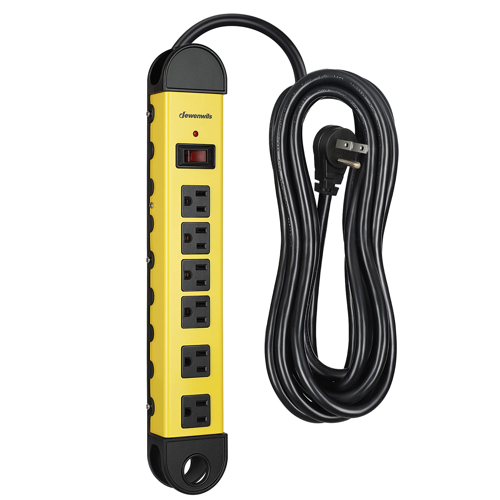 DEWENWILS Metal Power Strip, 6-Outlet Heavy Duty Surge Protector with ...