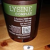 Amazon.com: Amazon Elements Lysine Complex with Vitamin C, 1500 mg L ...