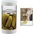 Amazon.com: LANDNEOO 1 Pack 36oz Glass Pickle Jar with Strainer Flip ...