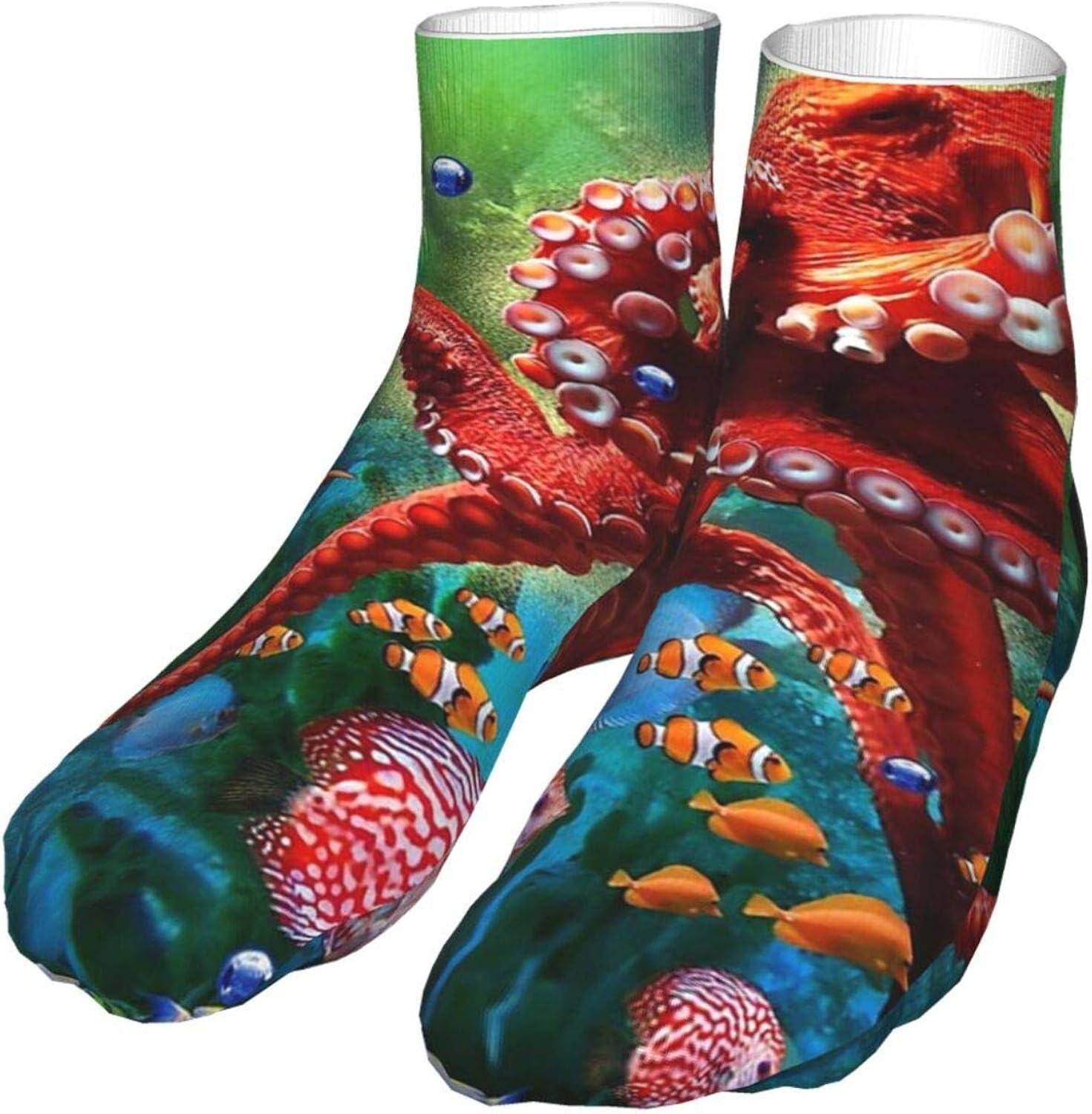 Océano Mar Rojo Pulpo Bajo el Agua Peces Tema Invierno Calcetines de ...
