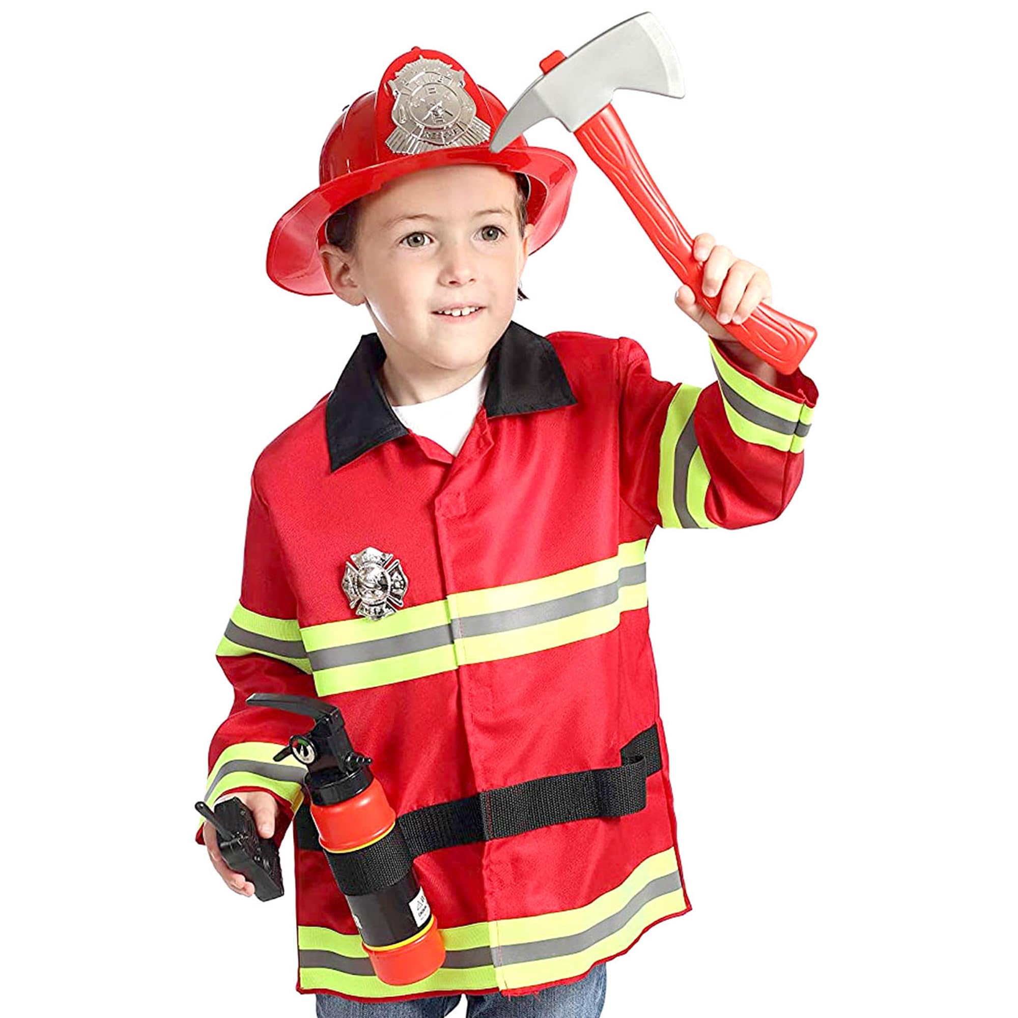 Firefighter Costume for Kids, Toddler Dress Up Costumes, Pretend Play ...