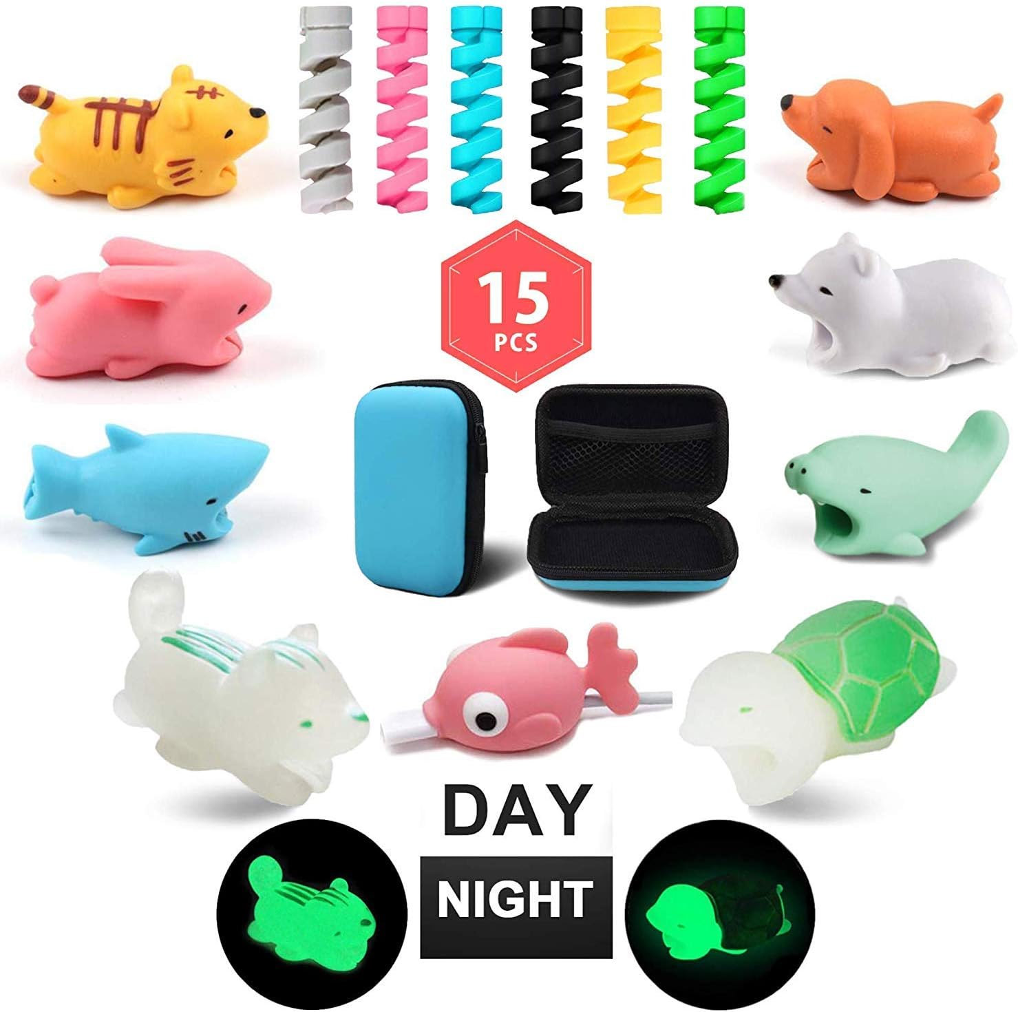 Cable Bites, Cable Buddies Cute Animal Bite Cable Protector Cable ...