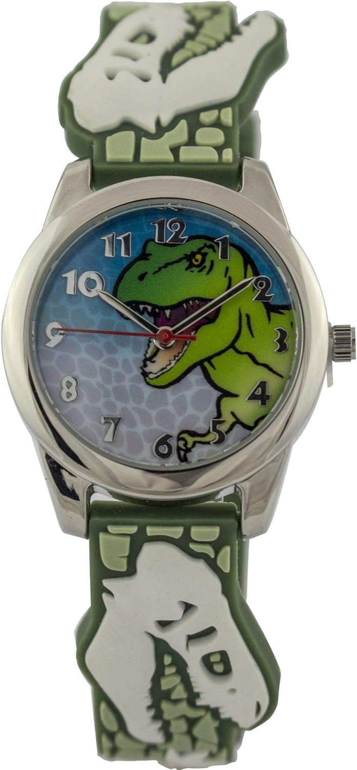 Kids Fun Time Skeleton Dinosaur Watch Boys Children's Teacher Dial ...