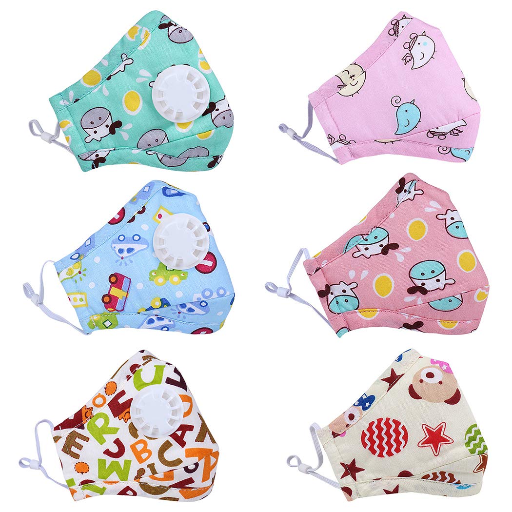 Kids Dust Mask,Aniwon 6 Pcs N95 Mask Kids Mouth Mask PM2.5 Anti ...