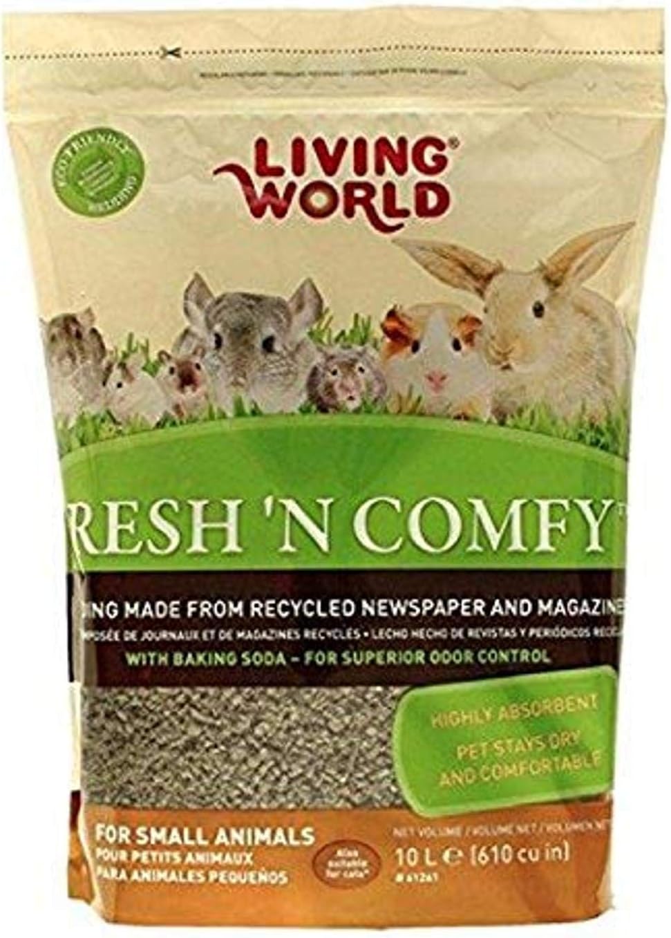 Amazon.com : Living World Fresh'n Comfy Bedding, 10-Liter, Tan : Pet ...