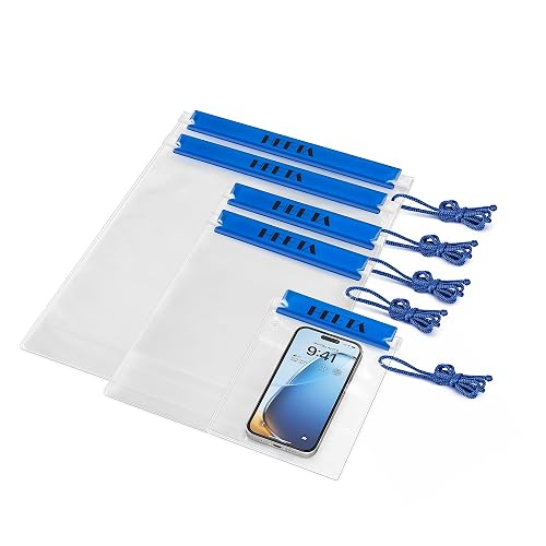 HEETA 5-Pack Clear Waterproof Dry Bag Pouch, Water Tight Cases Dry Bags ...