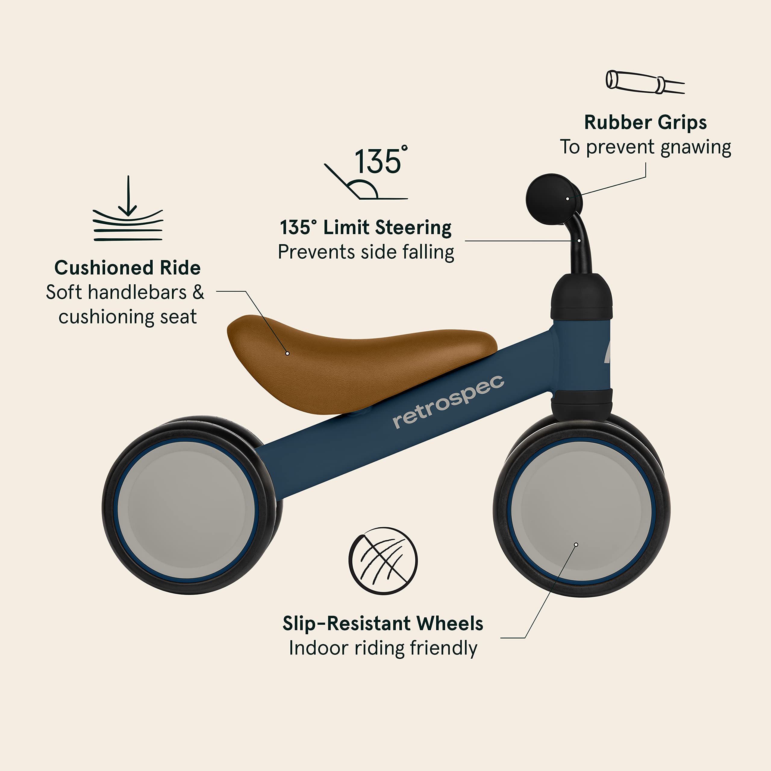Mua Retrospec Cricket Baby Walker 4-Wheel Balance Bike for Ages 12-24 ...
