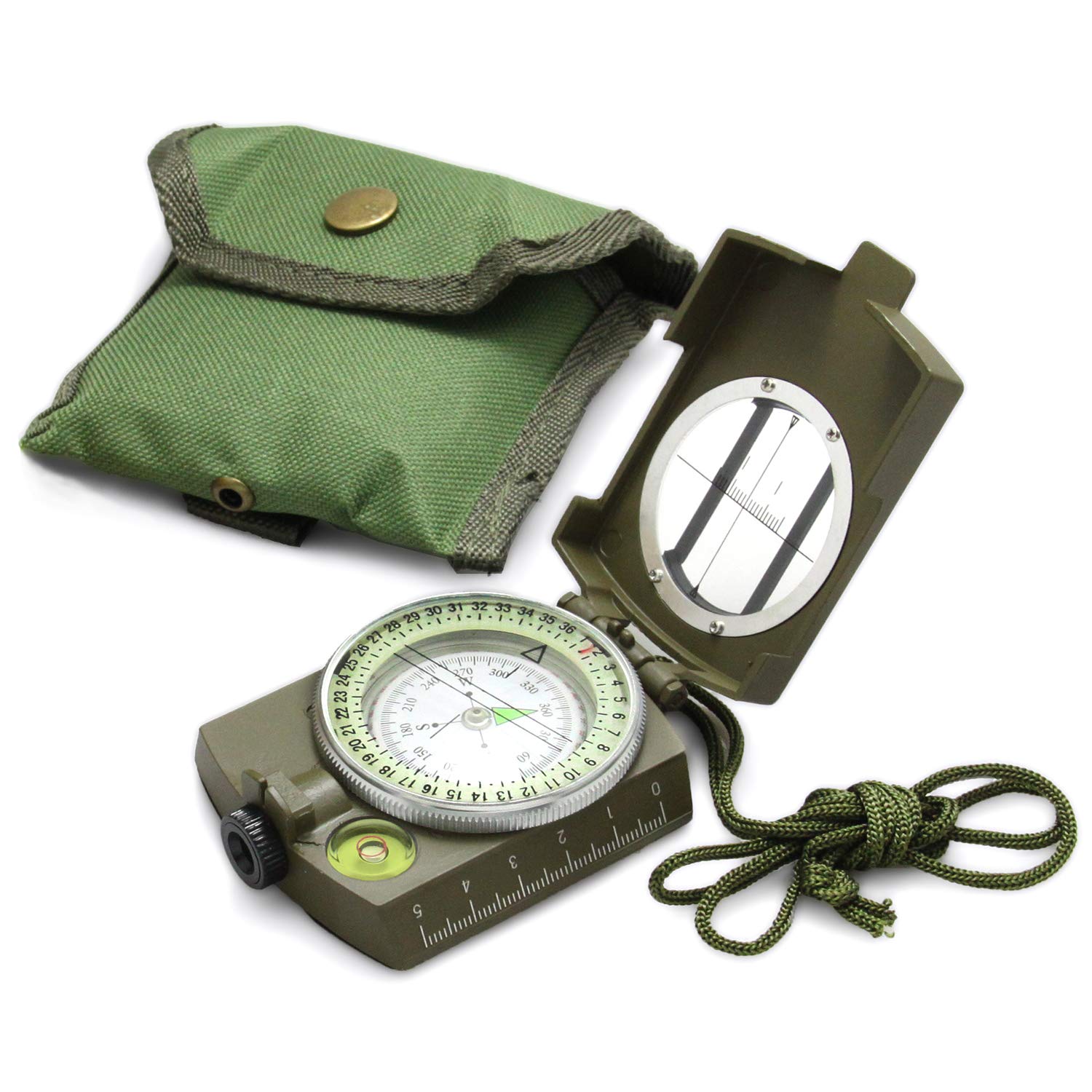 Eyeskey Tactical Survival Compass with Lanyard & Pouch | Waterproof ...
