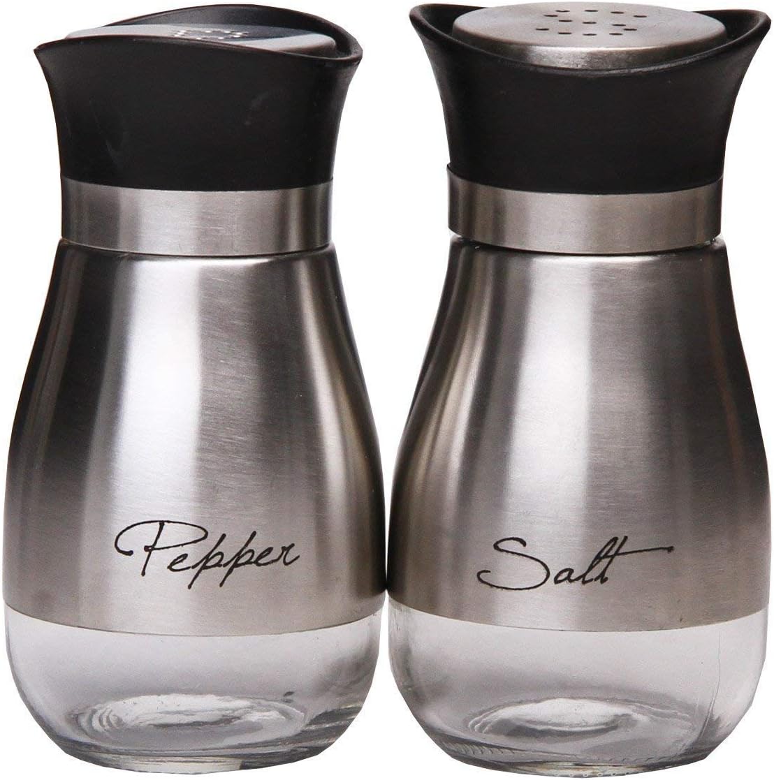 Amazon.com: Elegant Stainless Steel Salt and Pepper Shakers with ...