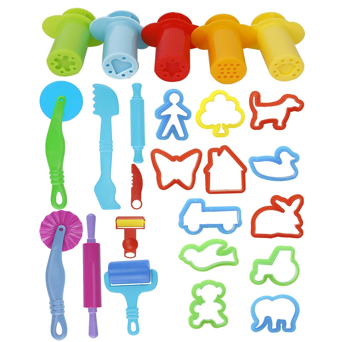 Ultnice 20-Piece Play Doh Kit, Smart Play Dough Tools with 5x Extrusion ...