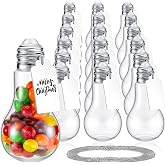Amazon.com: Tessco 48 Pieces 100 ML Plastic Light Bulb Jars with ...