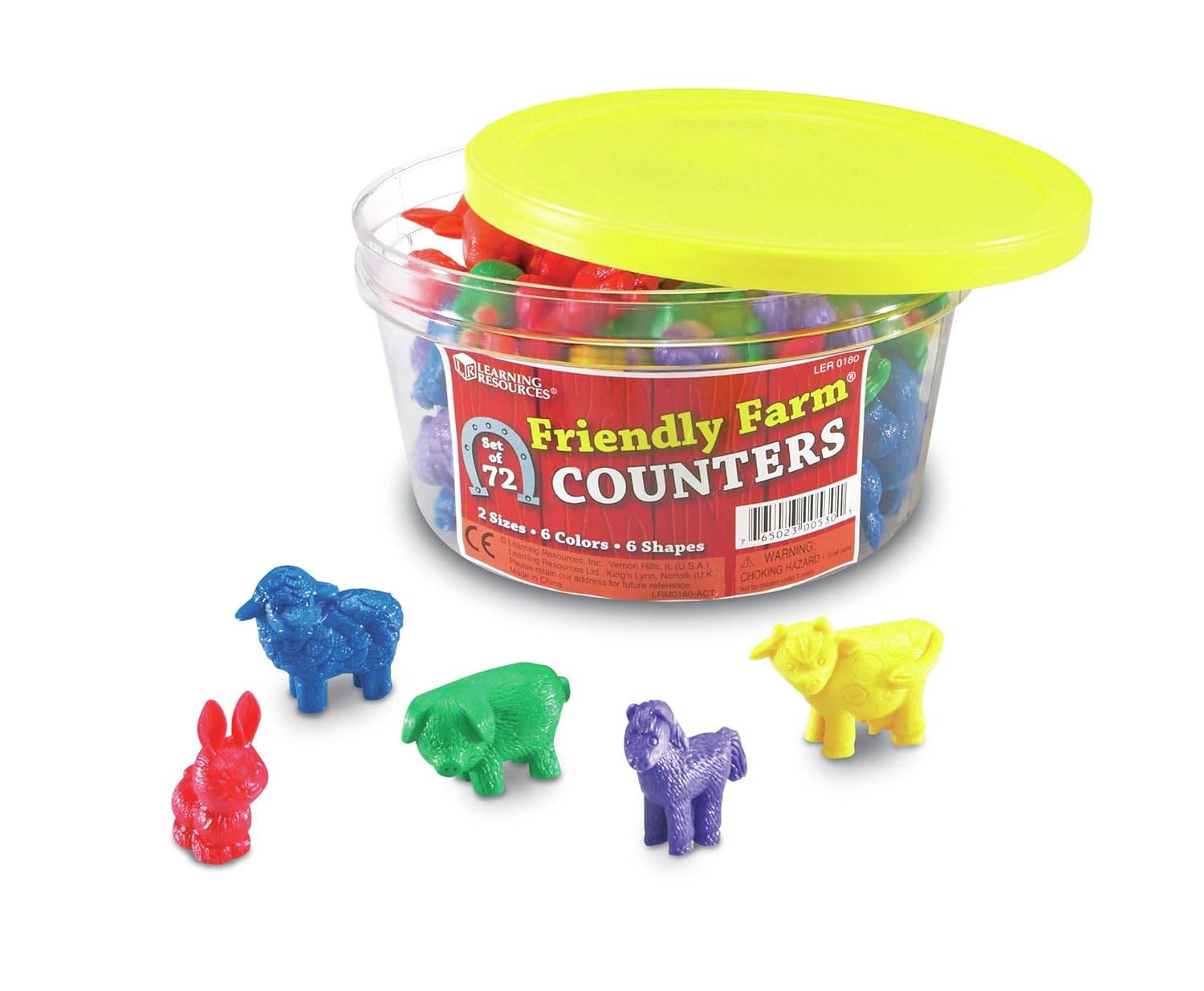 Learning Resources Friendly Farm Animal Counters Set of 72 Educational ...