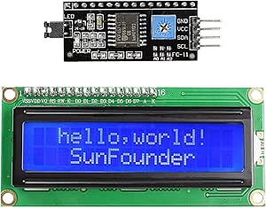 Amazon.com: SunFounder IIC I2C TWI 1602 Serial LCD Module Display Compatible with Arduino R3 ...