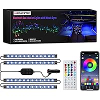 Amazon.com: Hovano Car LED Lights, App Control with Smart Car Interior ...