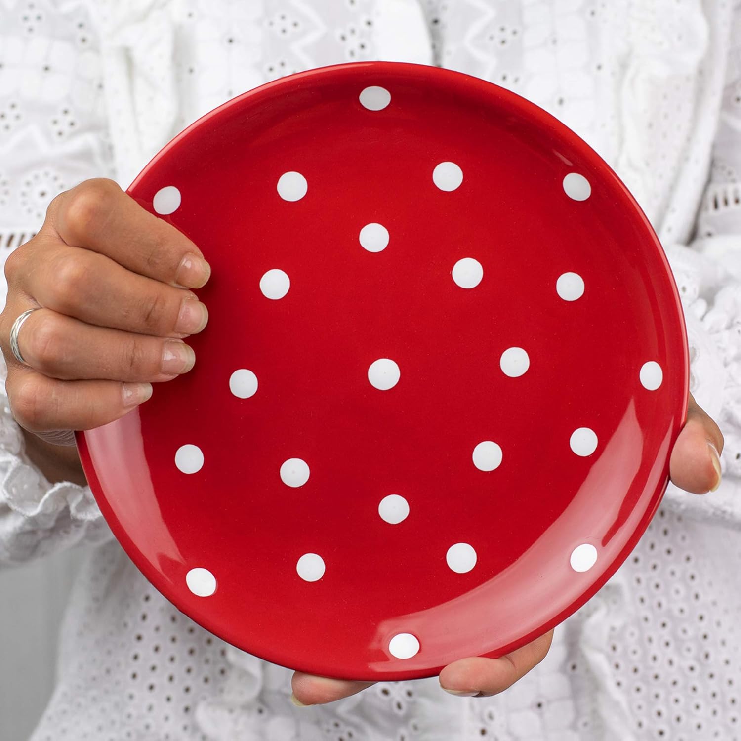 City to Cottage Red and White Pottery | Polka Dot Spotty | Handmade ...