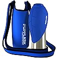Amazon.com : Tuff Pupper Dog Water Bottle Holder and PupFlask Portable Water Bottle - 40oz, Blue ...
