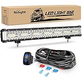 Amazon.com: Nilight 22 Inch Side Shooter LED Light Bar Quadruple Row Spot Flood Combo Lights w ...