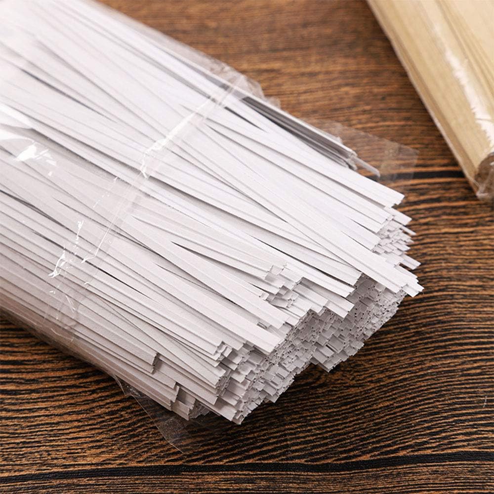 2000 Pcs White Paper Twist Ties Bread Ties Bendable Reusable Ties for ...