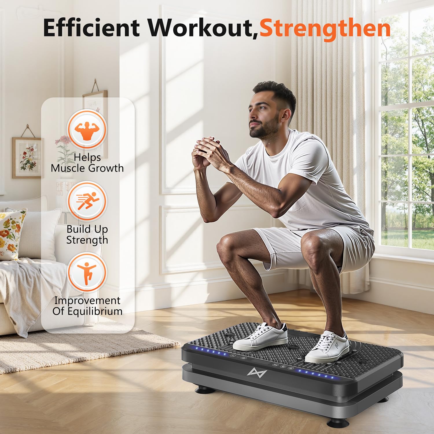 AXV Vibration Plate Fitness Platform Exercise Machine Vibrating ...