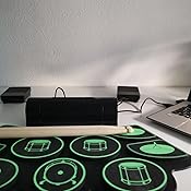 Elektronisches Schlagzeug Kit 9 Pads Tragbare Roll Up Midi Tabletop E ...