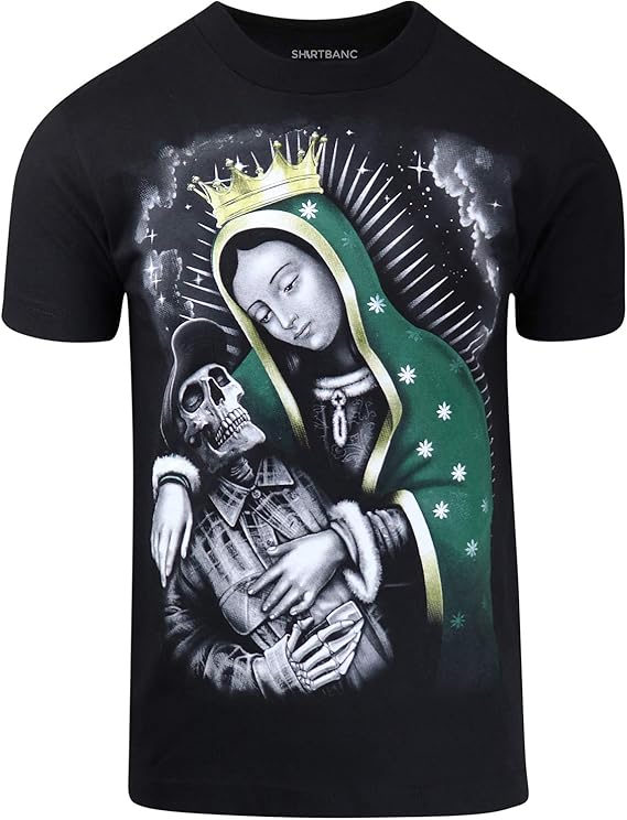 Amazon.com: ShirtBANC Virgen Maria Latino Culture Mens Shirt Amor De ...