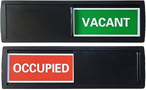 Amazon.com : Vacant Sign with Color Options (Restroom Sign, Office Sign ...